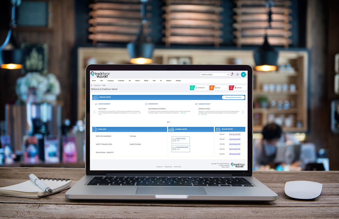 Trackforce Valiant : Temps d’accueil et logiciel de travail